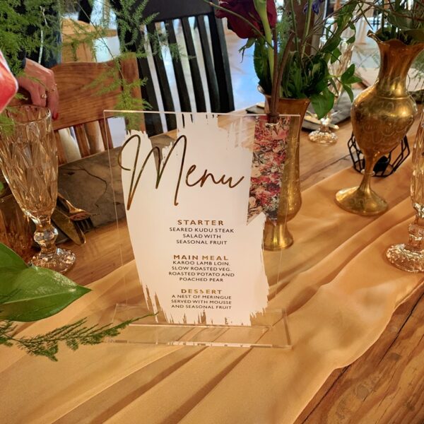 Menu Perspex – Hennak